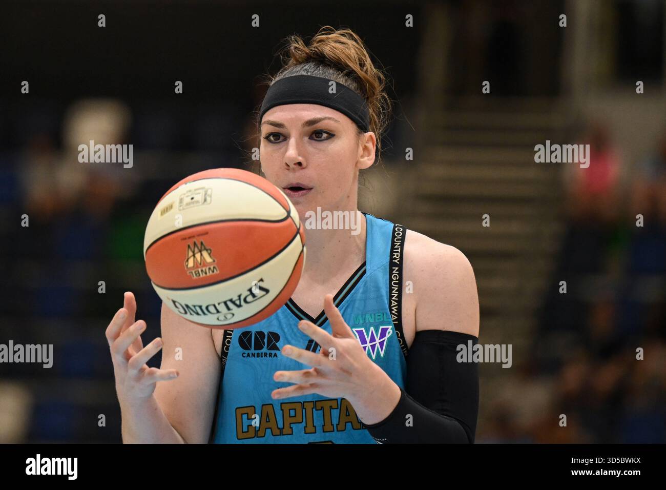 Teige Morrell of the Capitals in action during the WNBL Round 5 match ...