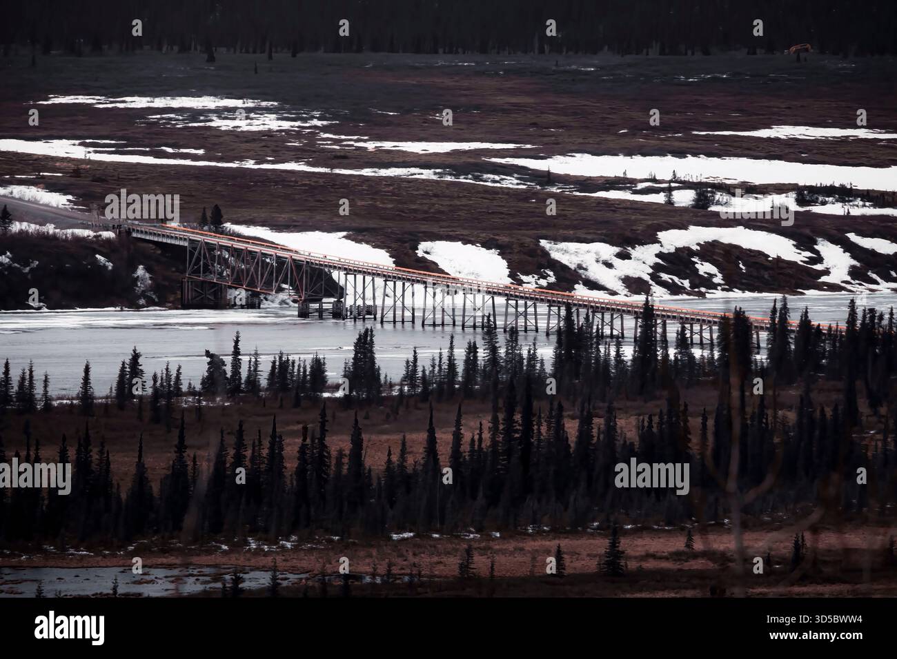 Susitna Bridge over Susitna River on the Denali Highway on a spring day ...