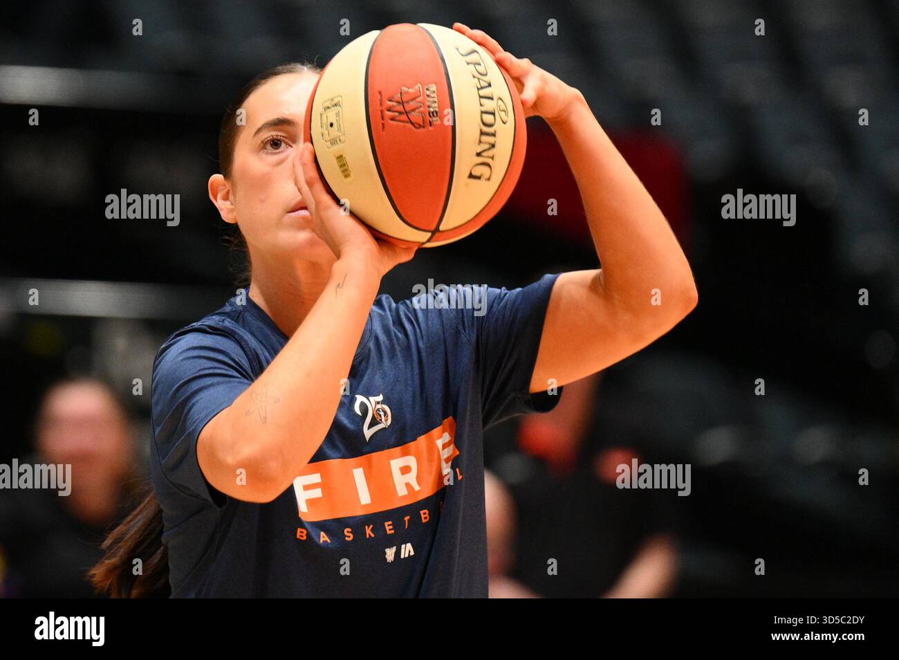 Chloe Forster of the Townsville Fire warms up during the WNBL Round 5 ...