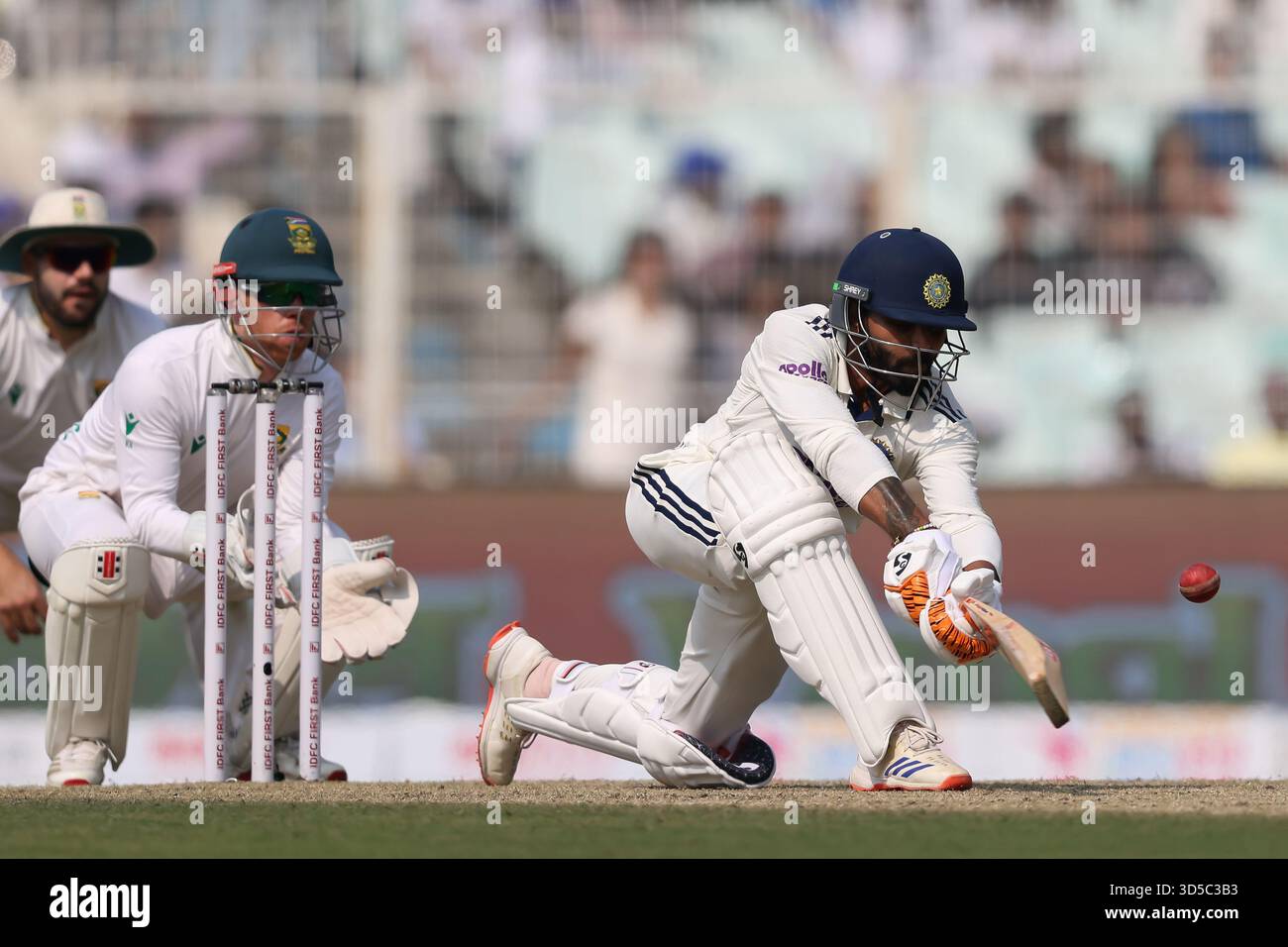 Ravindra Jadeja of India during the IDFC First Bank Test Day 2 India vs ...