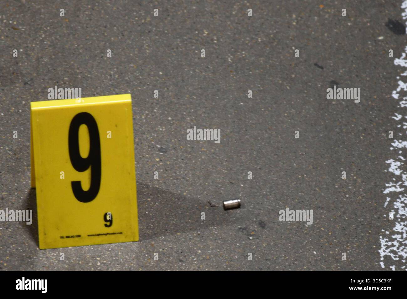 Bullet casing used by a french policeman after he shot a man armed with ...