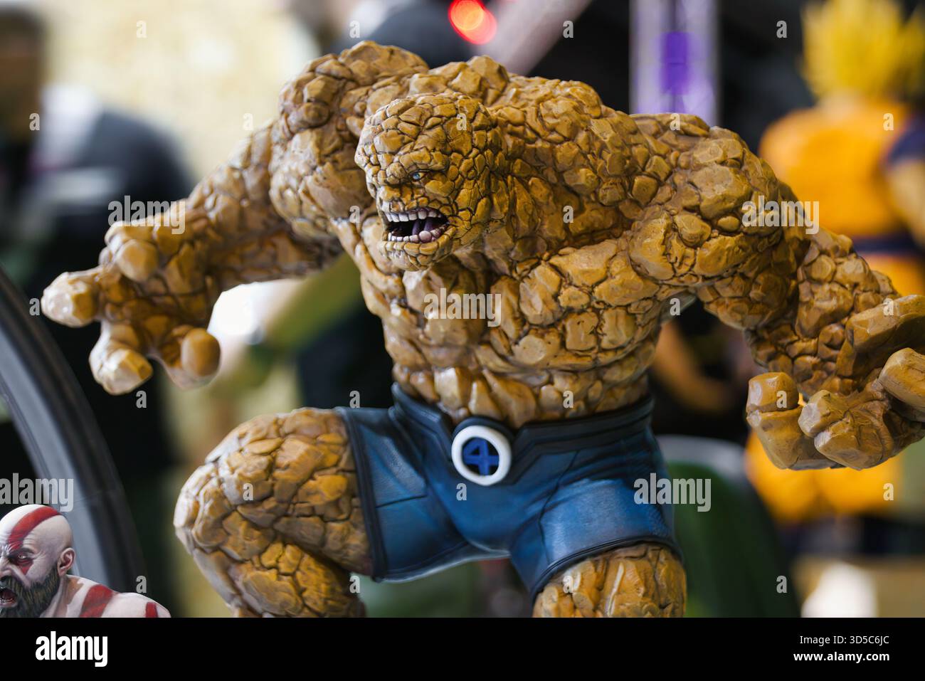 A hand-painted plastic 3d-printed miniature model of fictional ...