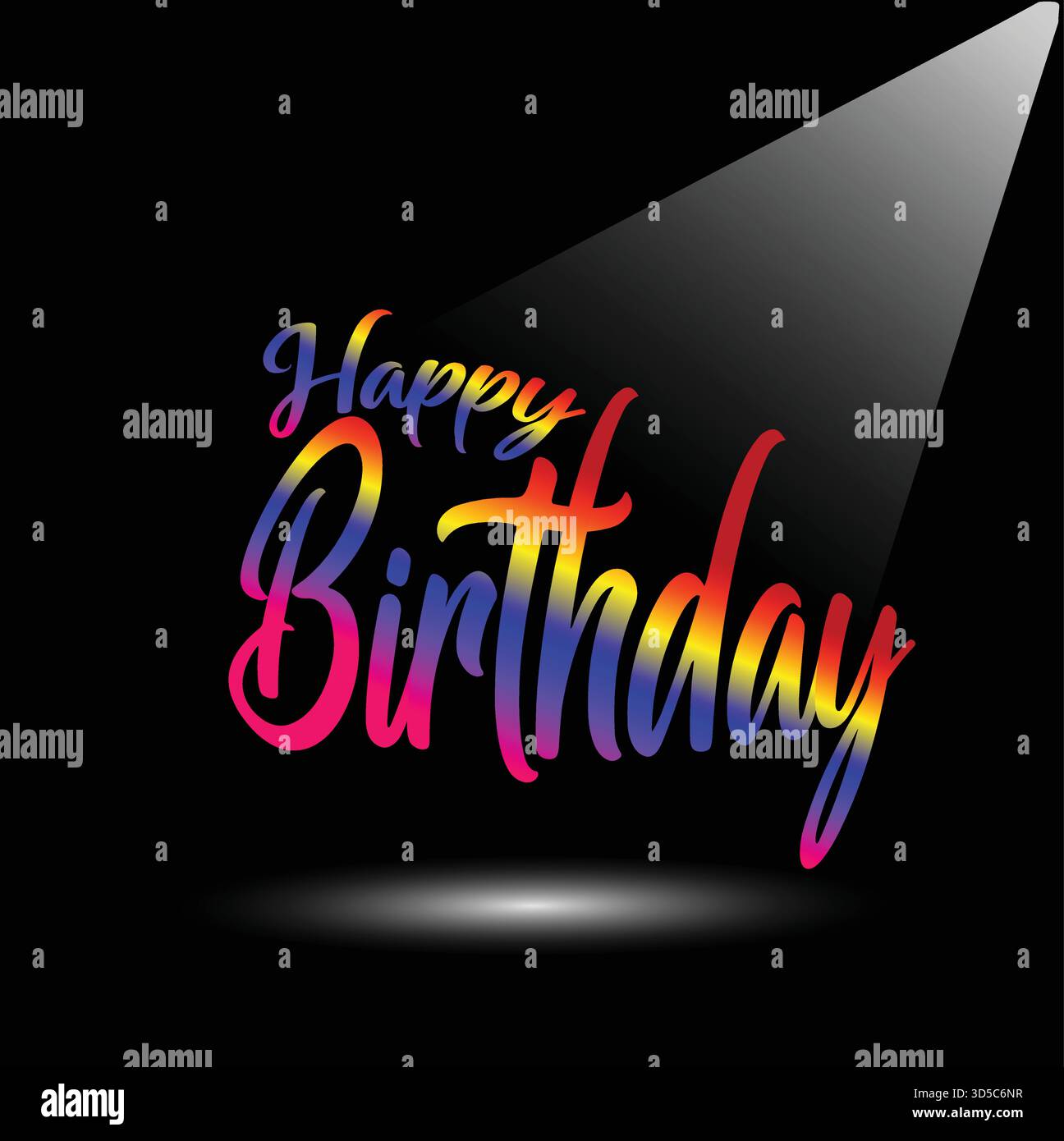 Rainbow happy calligraphy lettering Stock Vector Images - Alamy