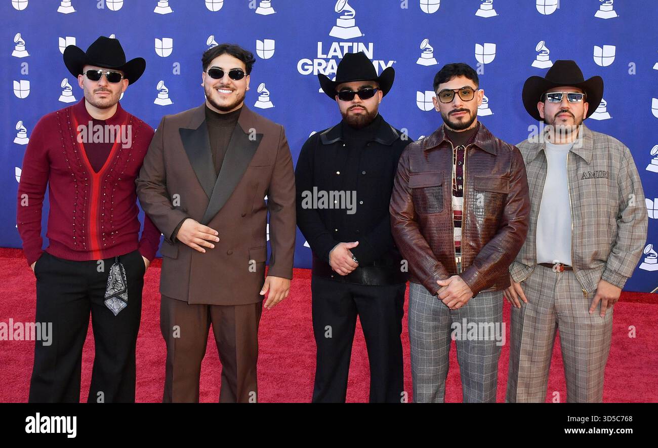 Grupo Frontera attends The 26th Annual Latin GRAMMY Awards at MGM Grand ...