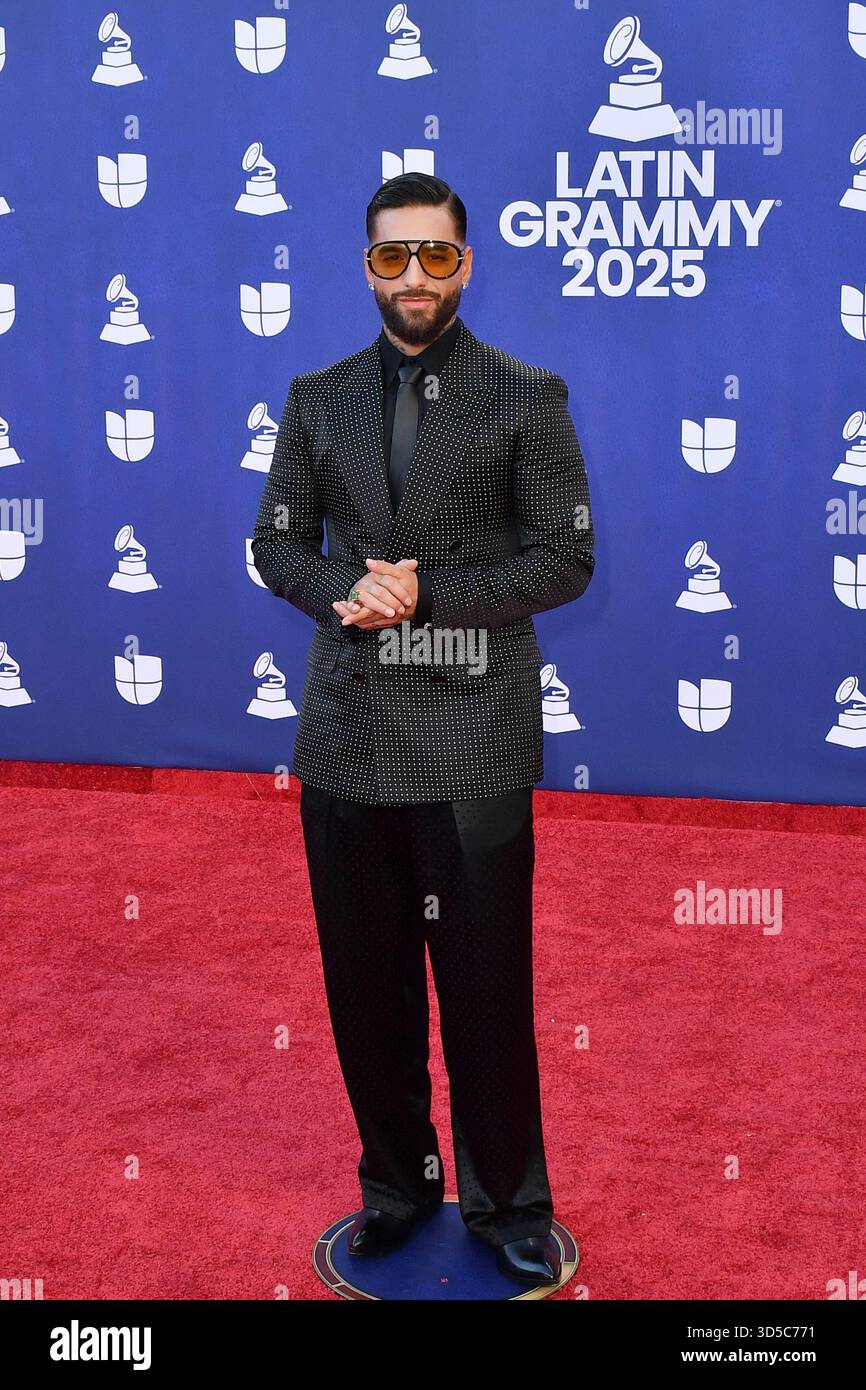 Maluma attends The 26th Annual Latin GRAMMY Awards at MGM Grand Garden ...