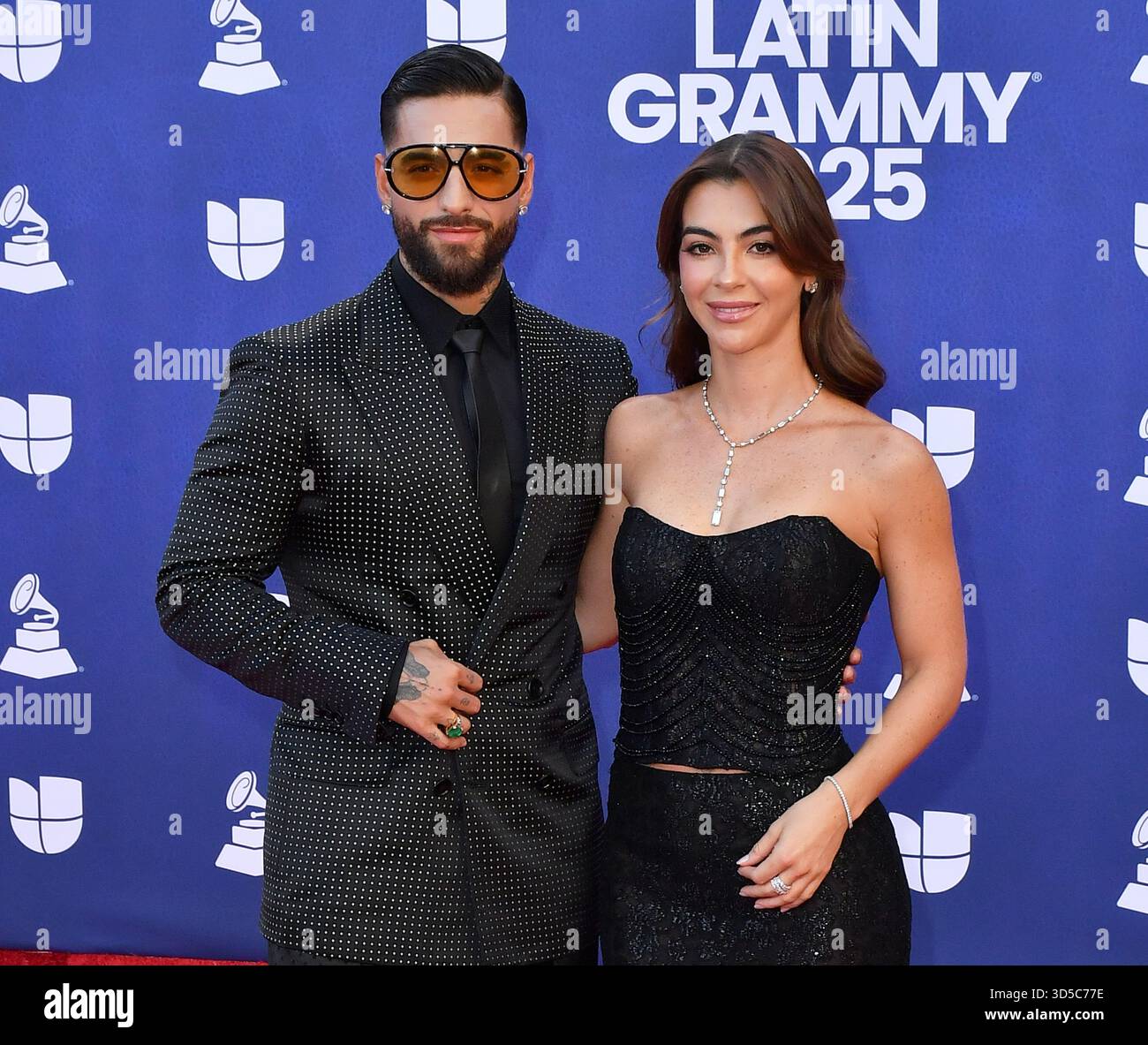 Maluma and Susana Gómez attend The 26th Annual Latin GRAMMY Awards at ...