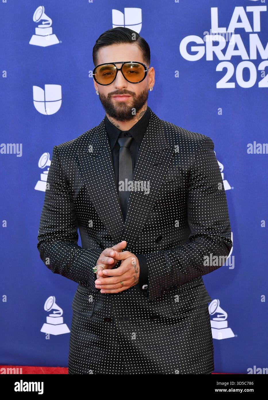 Maluma attends The 26th Annual Latin GRAMMY Awards at MGM Grand Garden ...