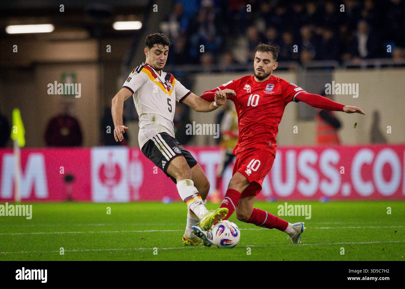 Luxembourg, Germany. 14th Nov 2025. Aleksandar Pavlovic (DFB) Danel ...