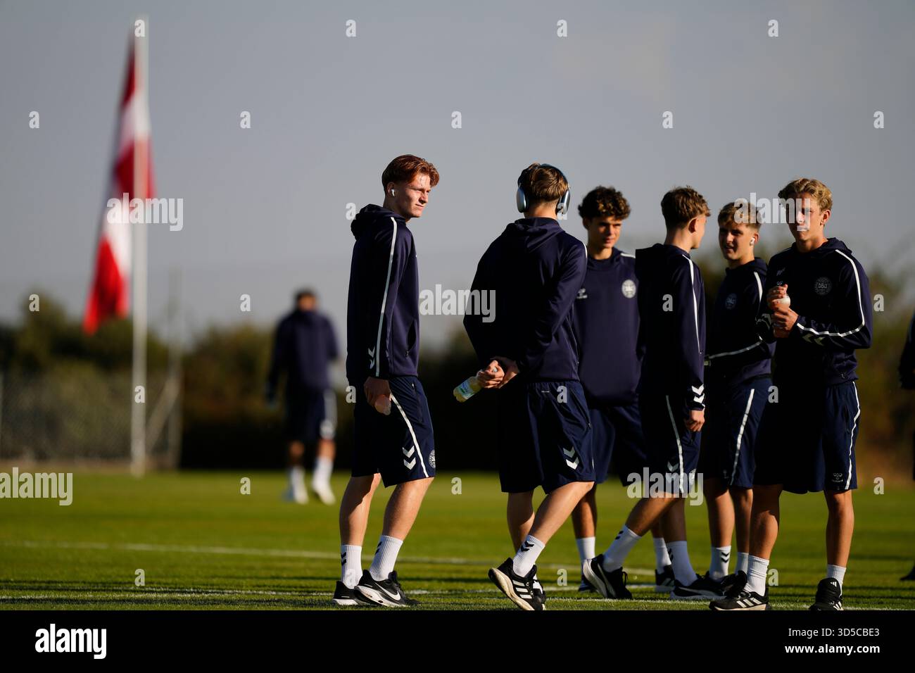 Los Angeles de San Rafael, Spain, October 8th 2025: Denmark players ...