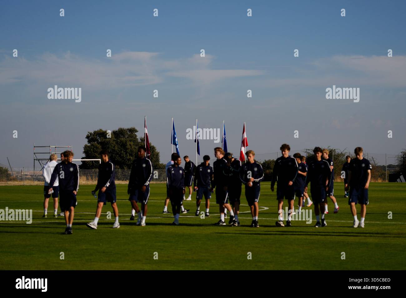 Los Angeles de San Rafael, Spain, October 8th 2025: Denmark players ...