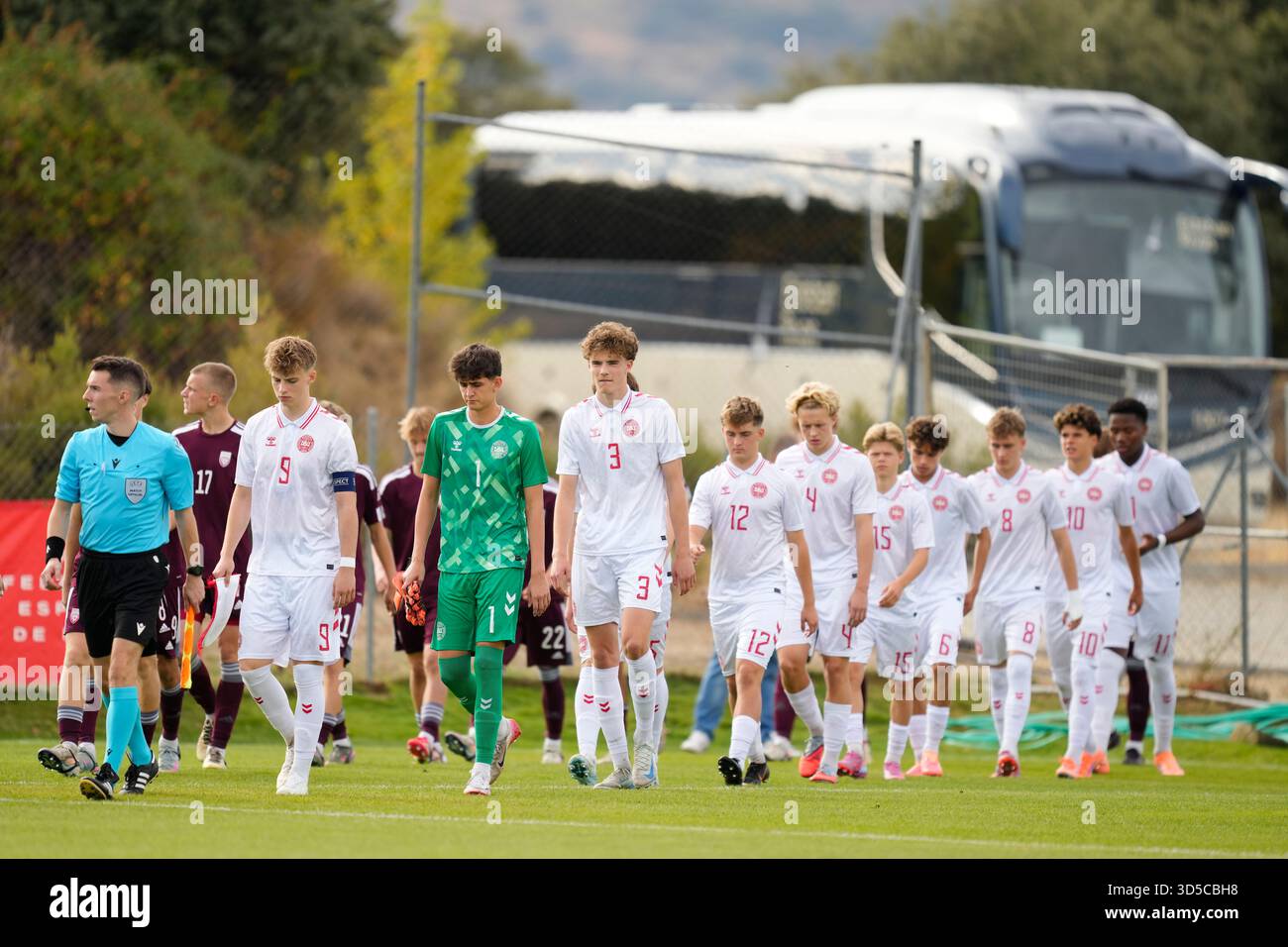 Los Angeles de San Rafael, Spain, October 8th 2025: Denmark team before ...