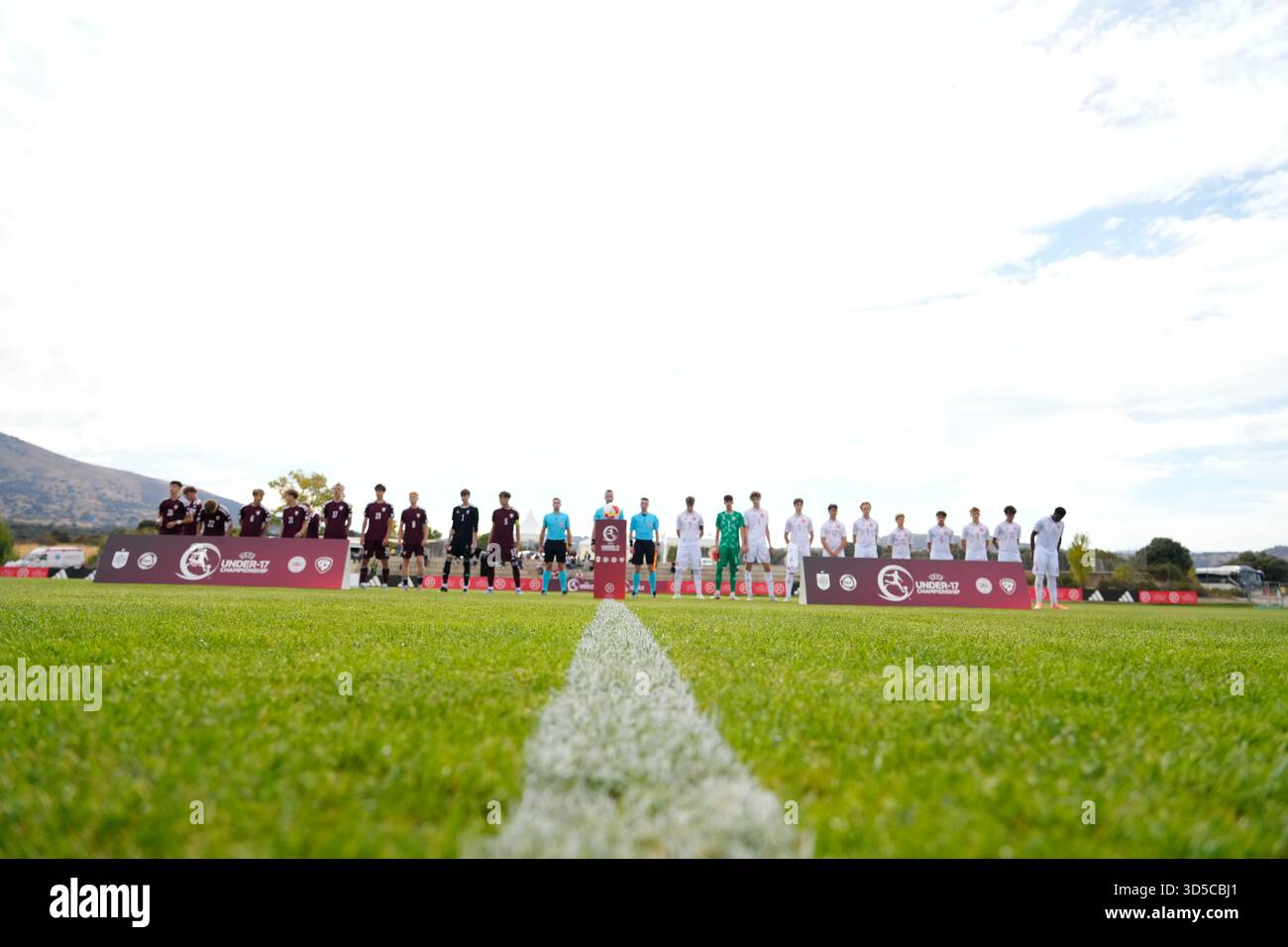 Los Angeles de San Rafael, Spain, October 8th 2025: Denmark team before ...
