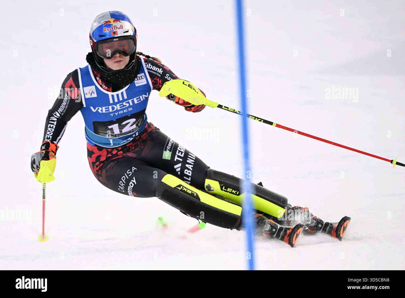 Albania's Lara Colturi during the first run of FIS Ski World Cup women ...