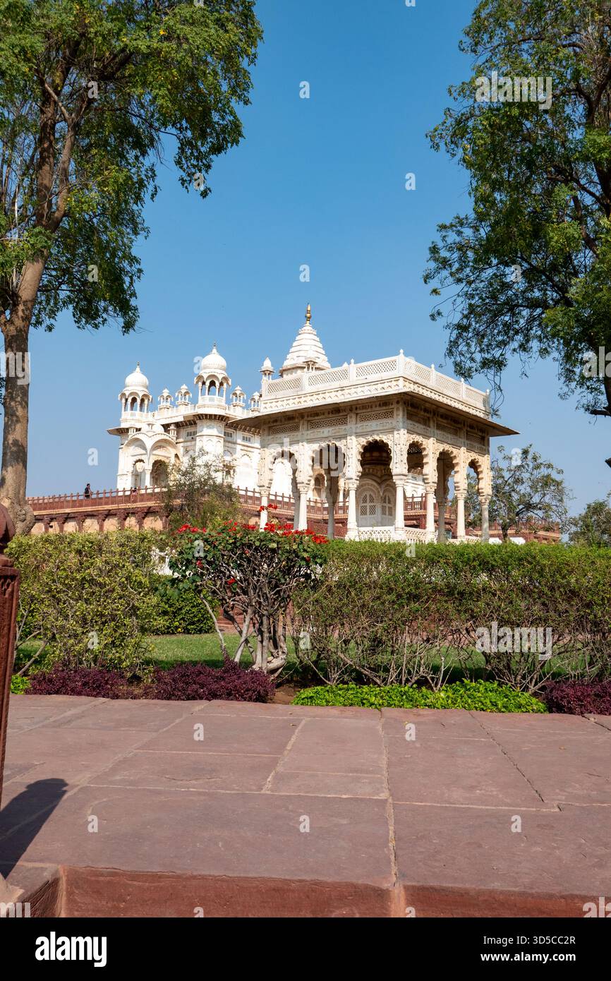 India,Rajasthan,Jodhpur. The Jaswant Thada Cenotaph, built in 1899 and ...