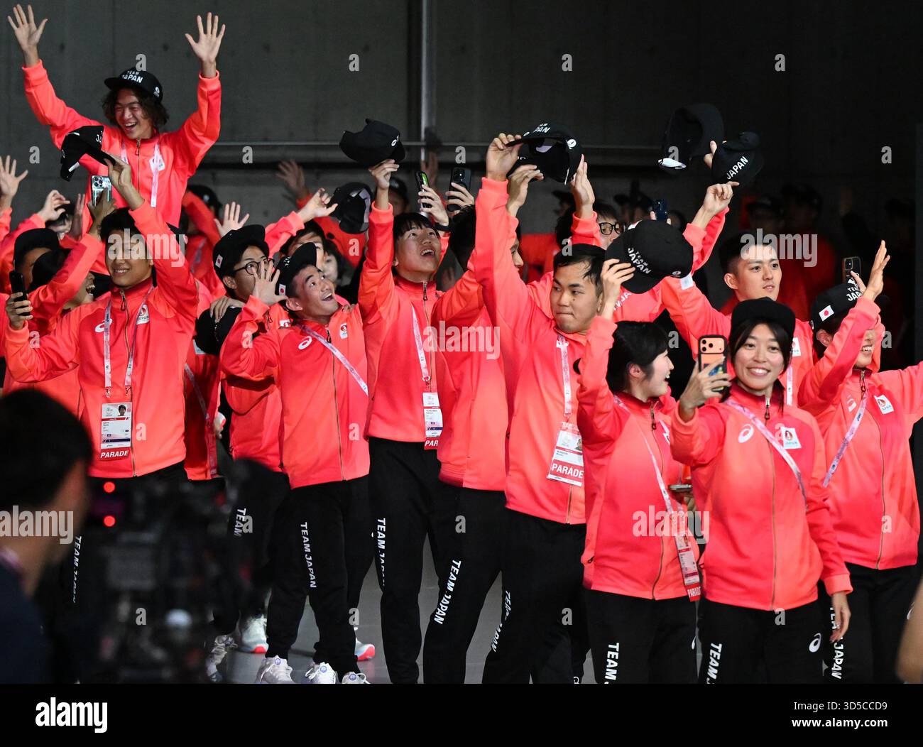 The Japanese delegation marches into the opening ceremony of the Tokyo ...