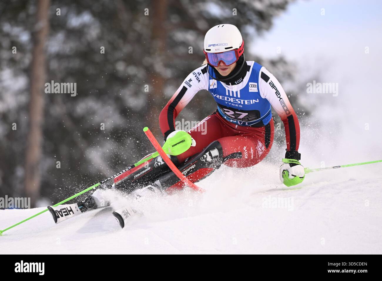 Latvia's Dzenifera Germane during the first run of FIS Ski World Cup ...