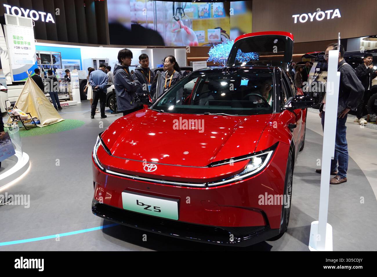 The Toyota bZ5 electric vehicle is on display at the 8th China ...