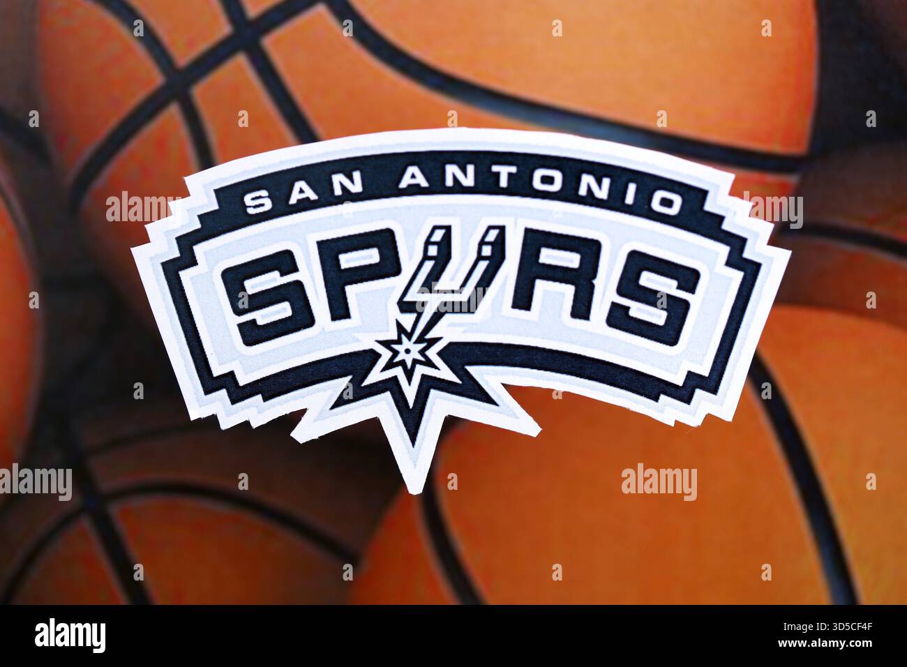KYIV, UKRAINE - FEBRUARY 23, 2025 San Antonio Spurs basketball team ...