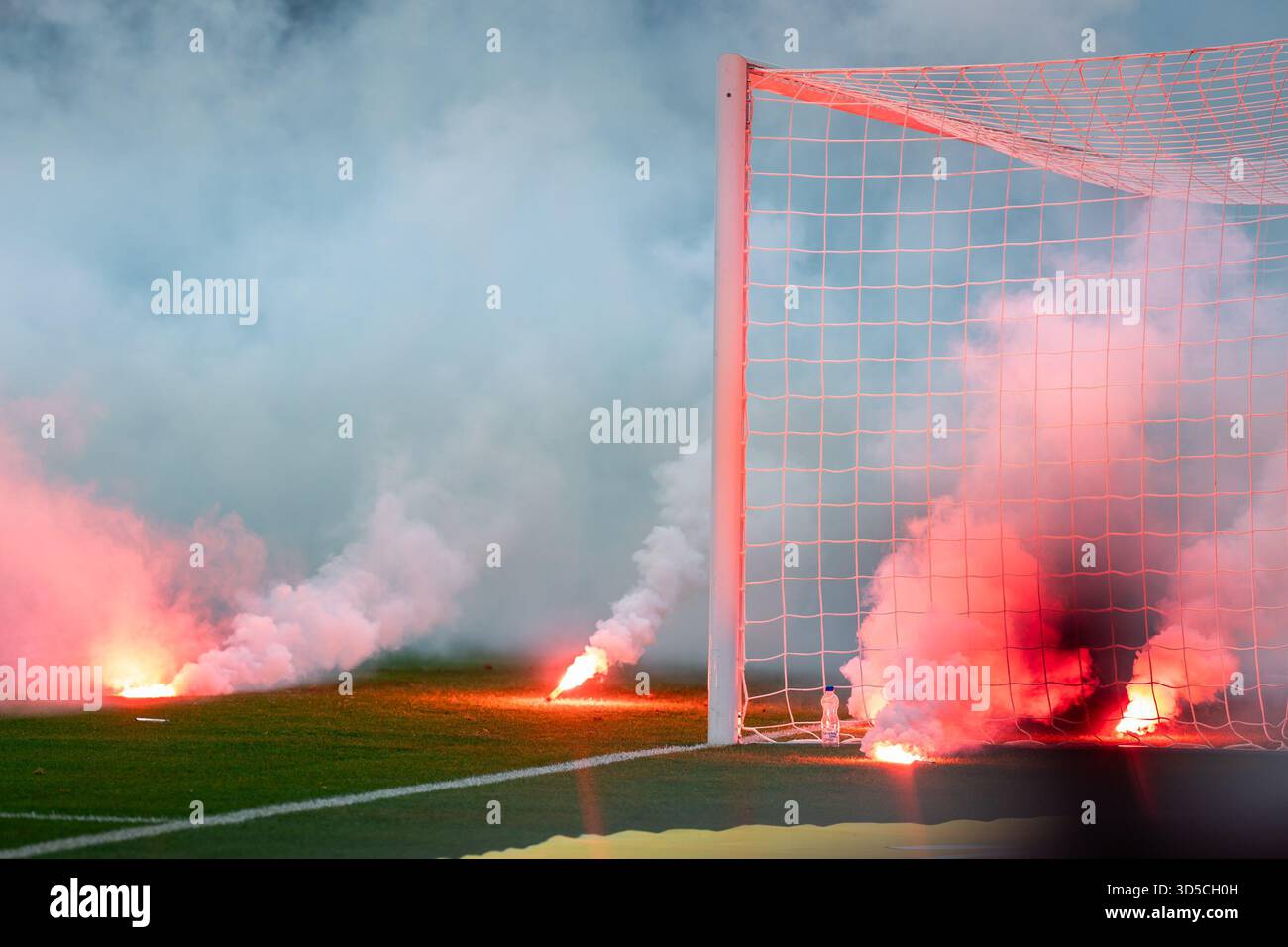 A view of the flares during the 2026 FIFA World Cup Qualifier Group G ...