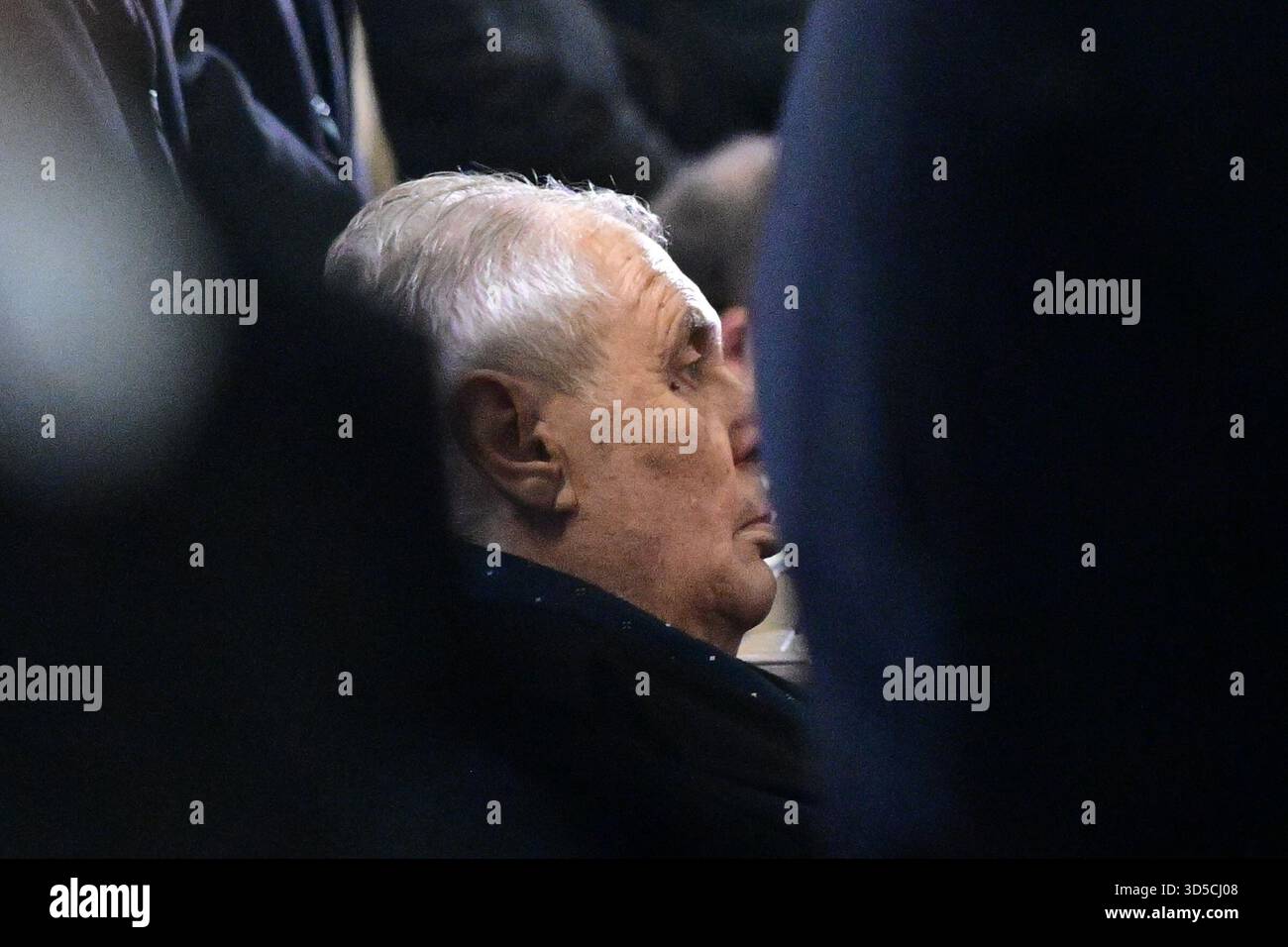 Former Czech President Milos Zeman at the funeral of Cardinal and ...