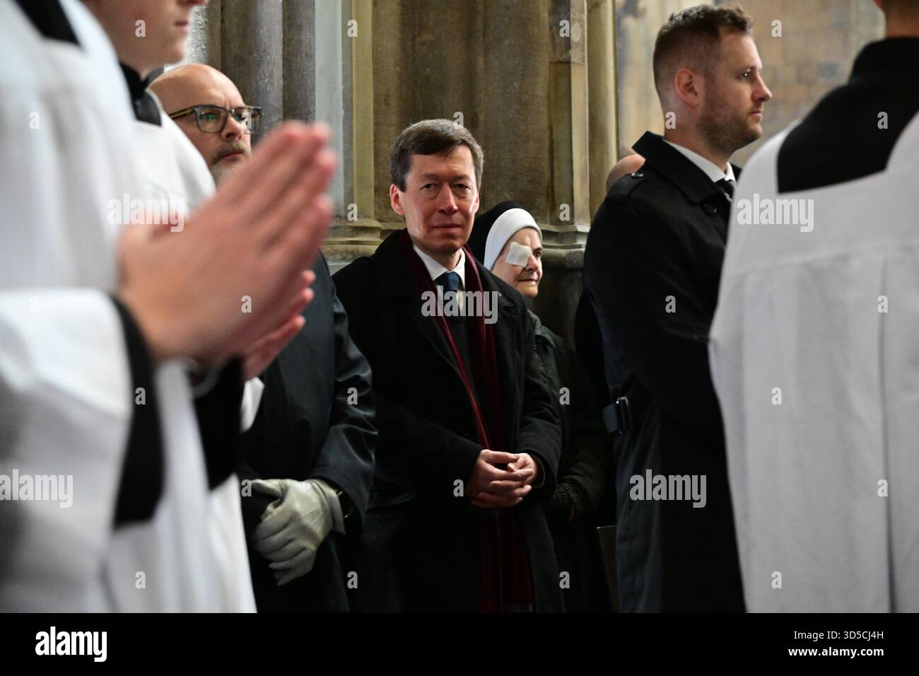 MP Hayato Okamura (KDU-CSL) at the funeral of Cardinal and former ...