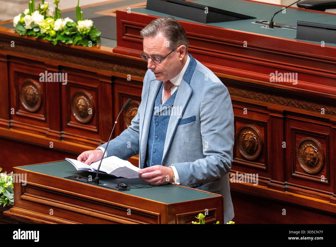 Prime Minister Bart De Wever pictured during the celebration of the ...