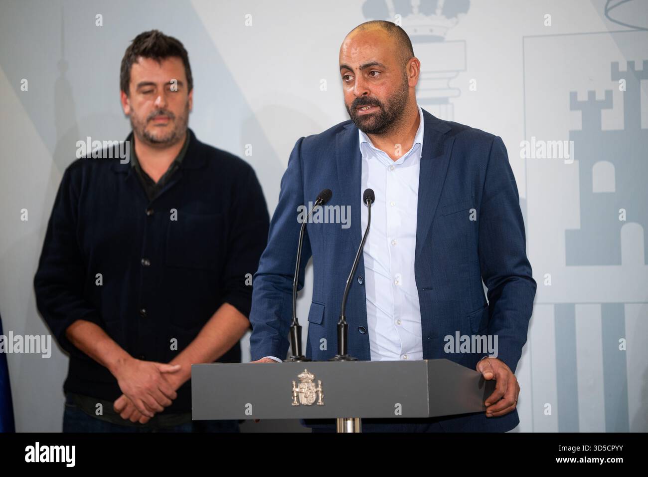 Palestinian Performing Arts Network representative Mohammed Rabah (r ...