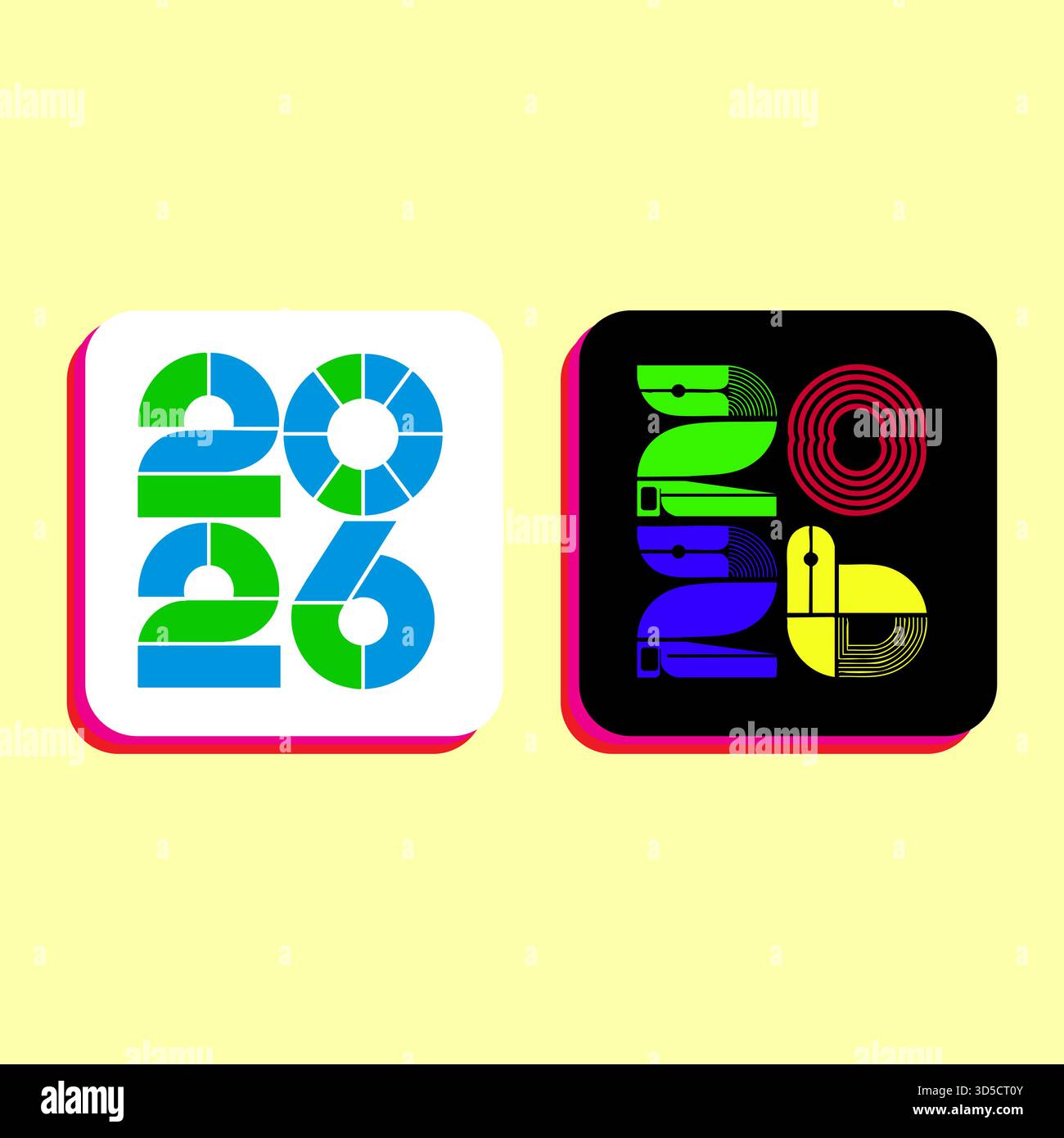 2026 sign night Stock Vector Images - Alamy