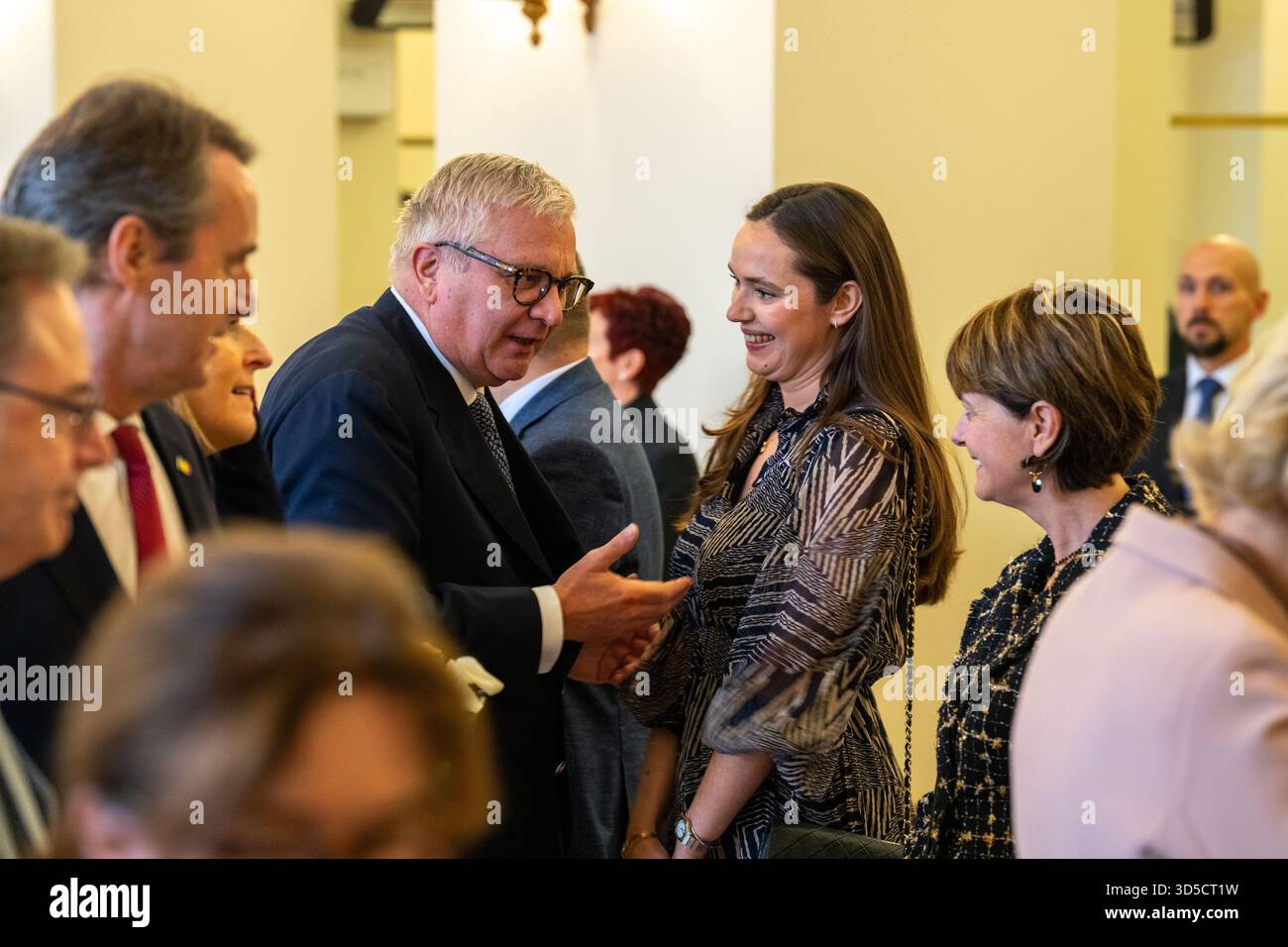 Prince Laurent of Belgium and Minister of Middle Classes Eleonore ...