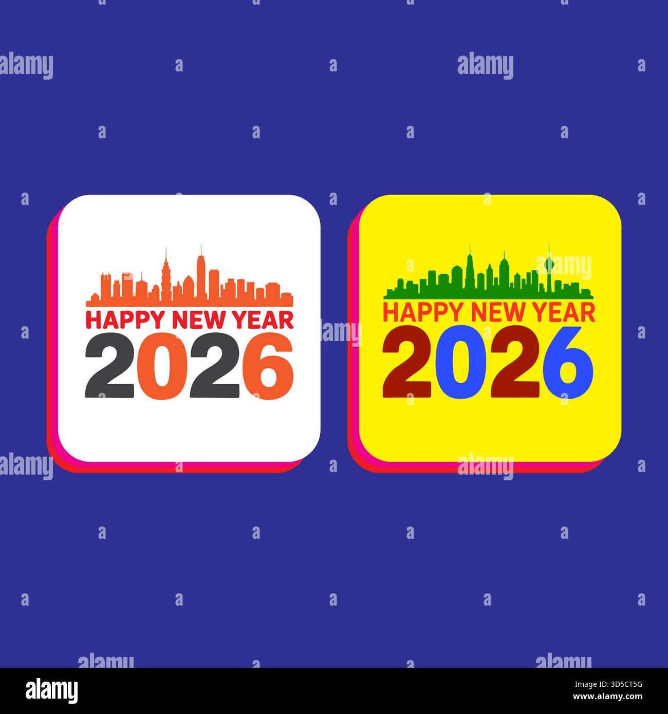 2026 blue theme vector vectors hi-res stock photography and images - Alamy