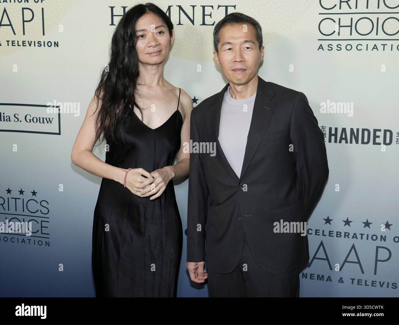 (L-R) Chloe Zhao and Lee Isaac Chung at The Critics Choice Association ...