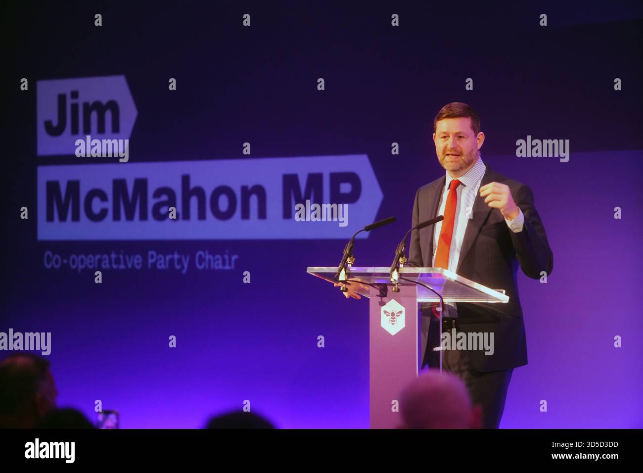 Co-operative Party Chair Jim McMahon speaks during the Co-operative ...