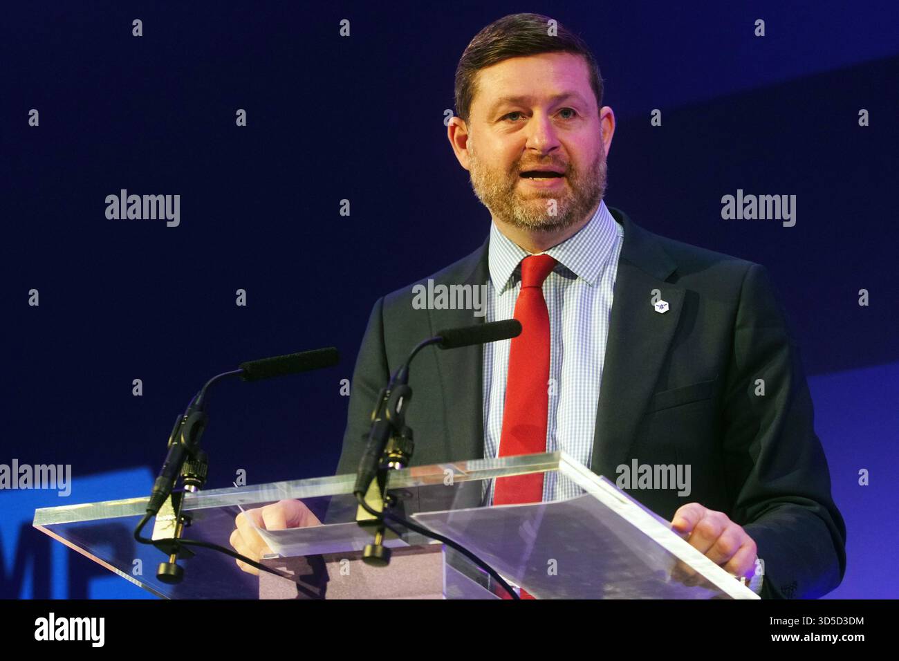 Co-operative Party Chair Jim McMahon speaks during the Co-operative ...