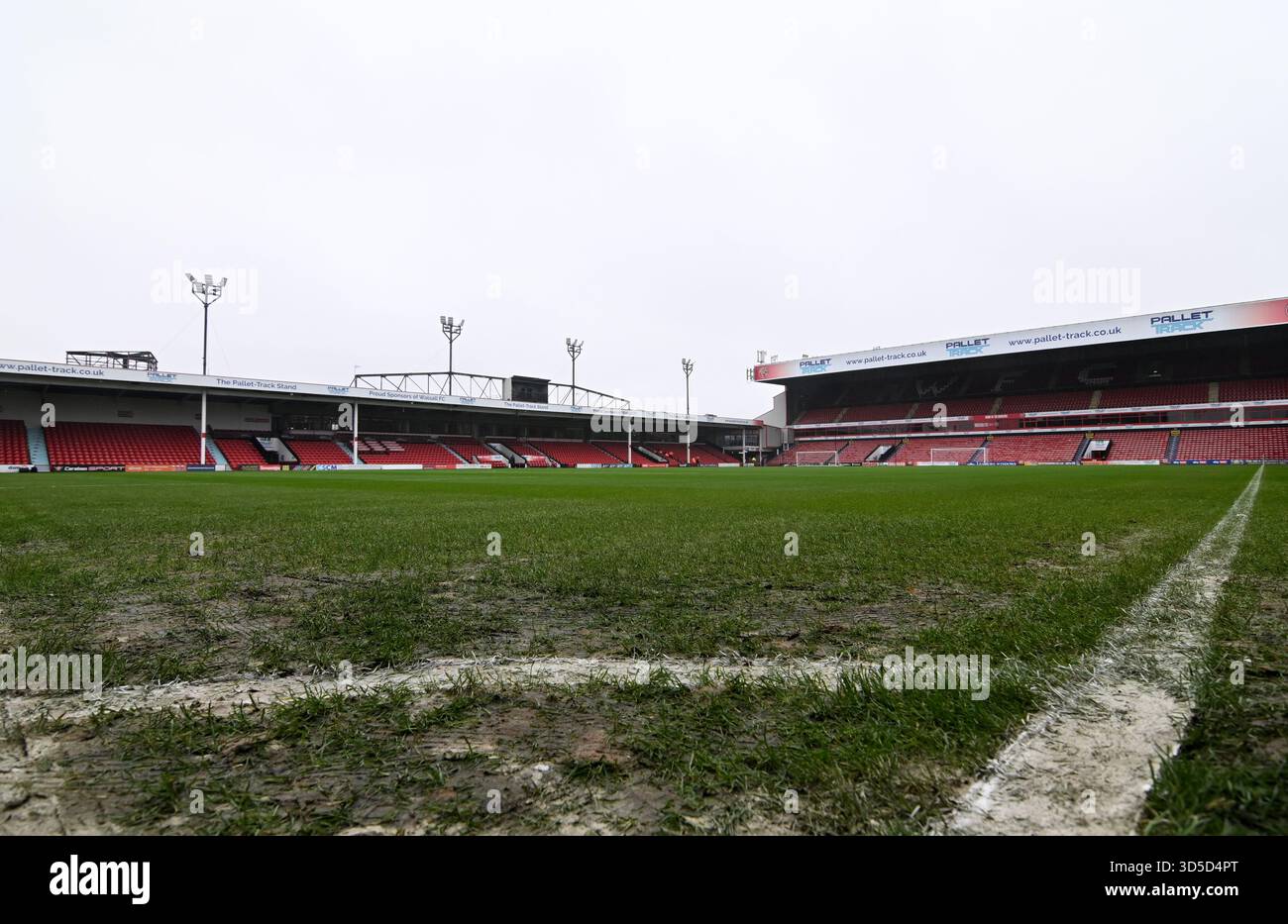 A general view of the pitch and stands ahead of the Sky Bet League Two ...