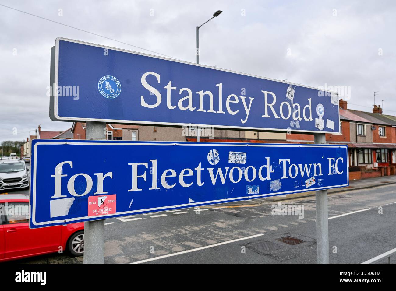 Stanley Road tram stop, for Fleetwood Town FC, during the Sky Bet ...