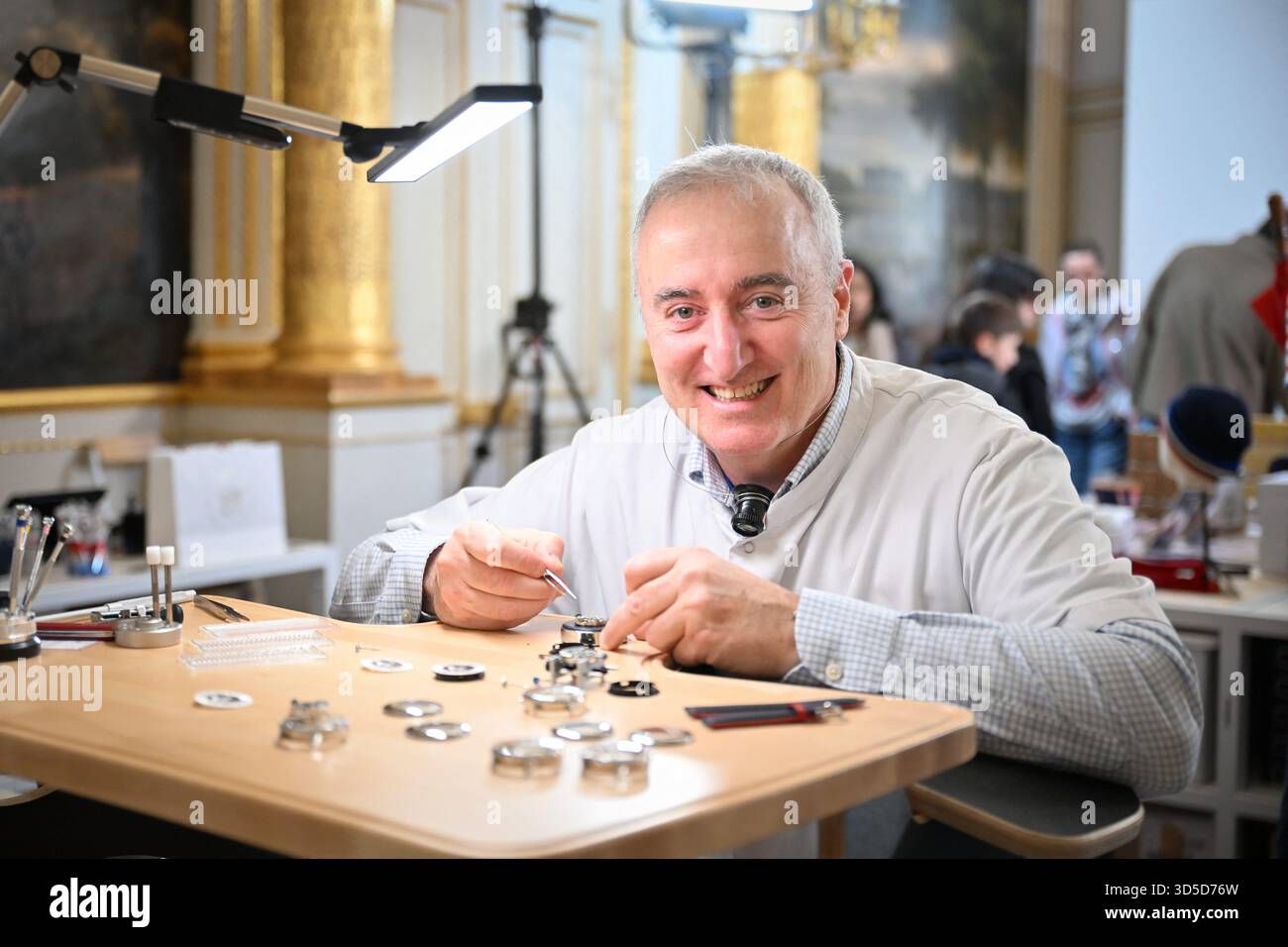 Illustration of a watchmaker during 5th edition of the Great Exhibition ...