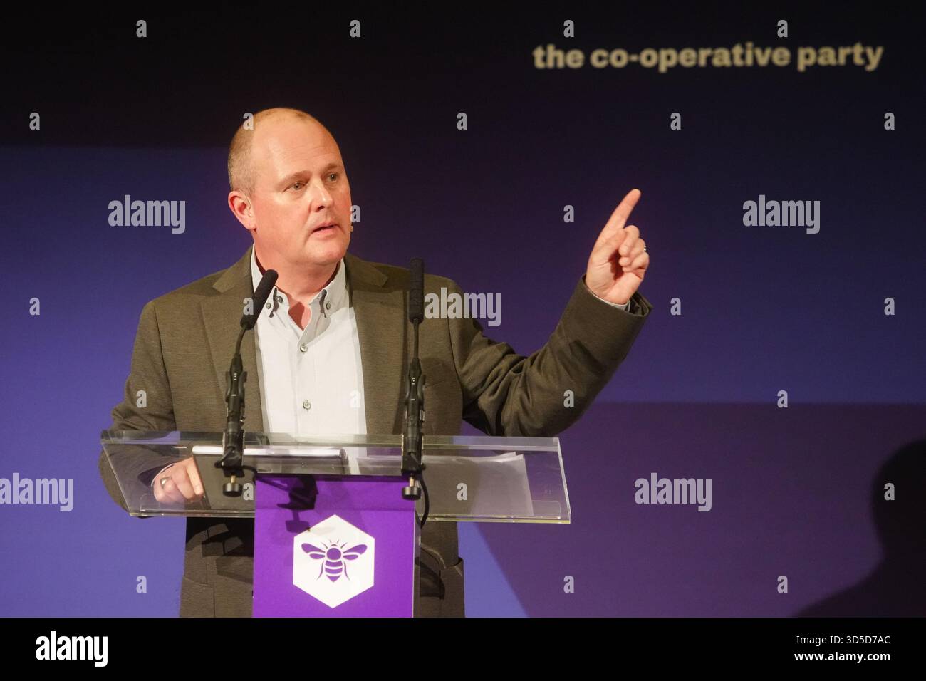 TUC General Secretary Paul Nowak speaks during the Co-operative Party ...