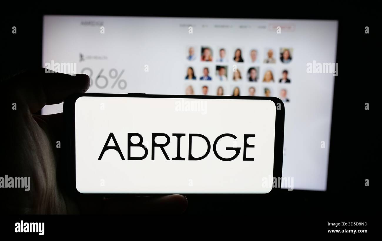 In this photo illustration, a cellphone with the logo of US healthcare ...