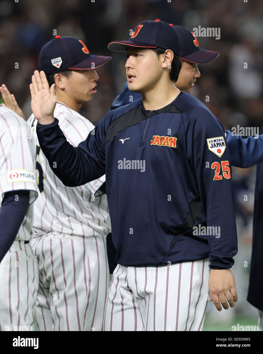 Japan national baseball team Kazuma OKAMOTO celebrates with his ...
