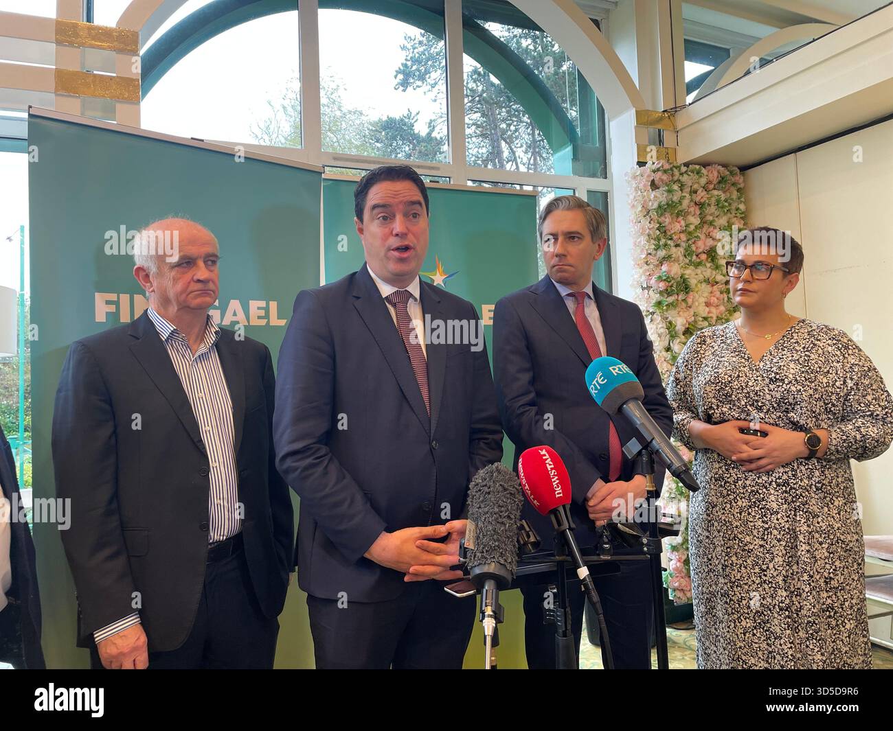 (second left-right) Agriculture Minister Martin Heydon, Tanaiste Simon ...