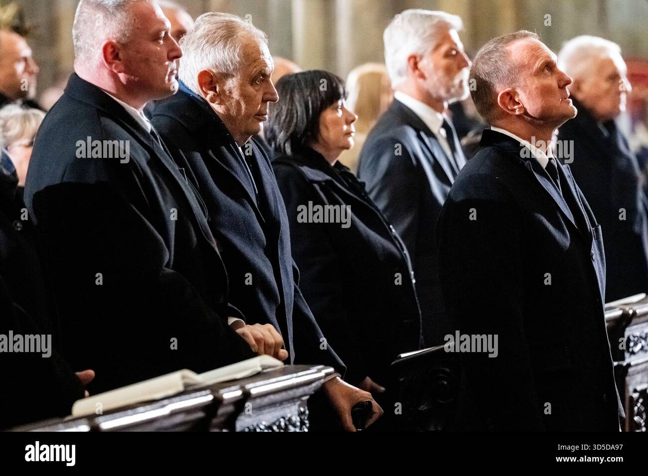 Former Czech President Milos Zeman (second from left) with his wife ...
