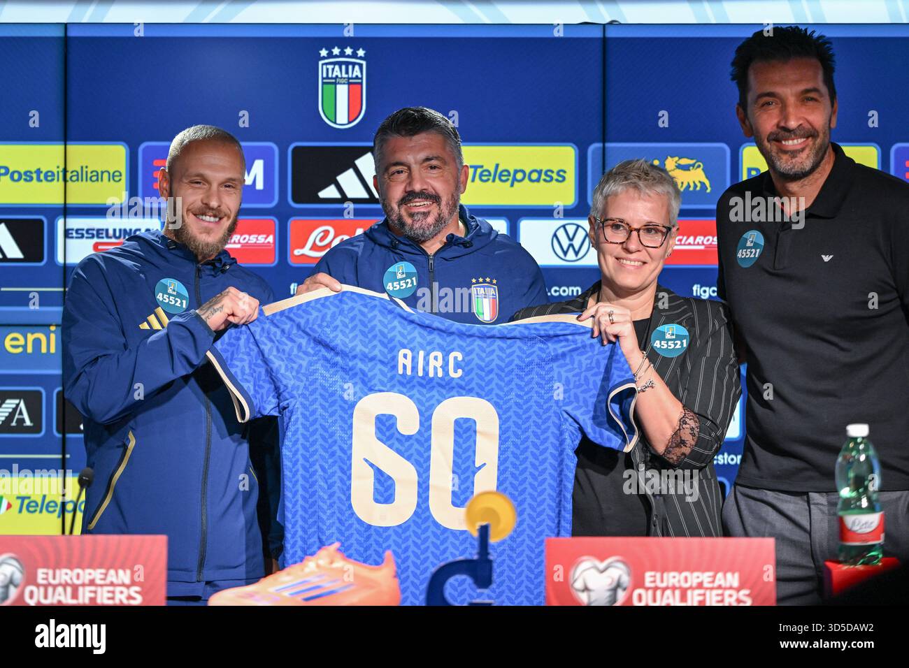 Head coach Italy Gennaro Gattuso, Federico Dimarco, Gianluigi Buffon of ...