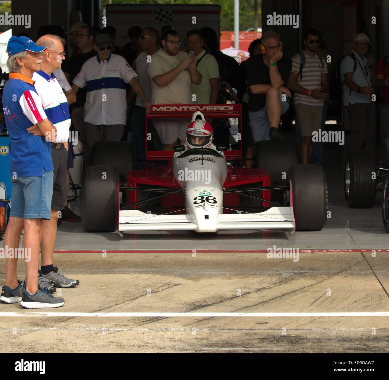 Historic Minardi Day 2025. Monteverdi Onyx ORE-2 exiting pits Stock ...