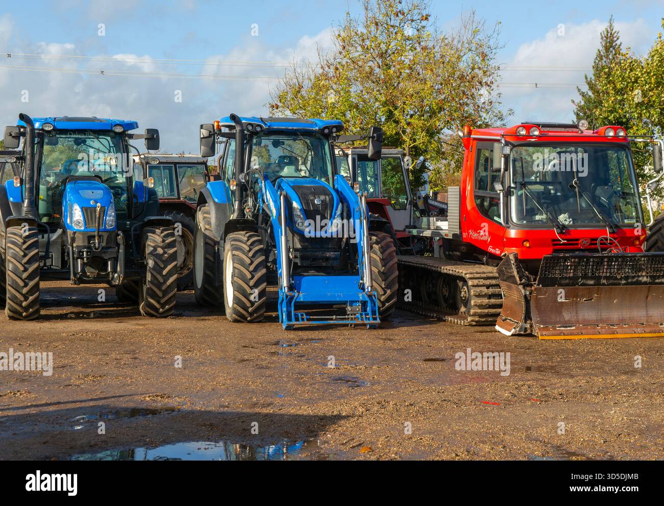 Secondhand tractors farm machinery lined up for sale at auction ...