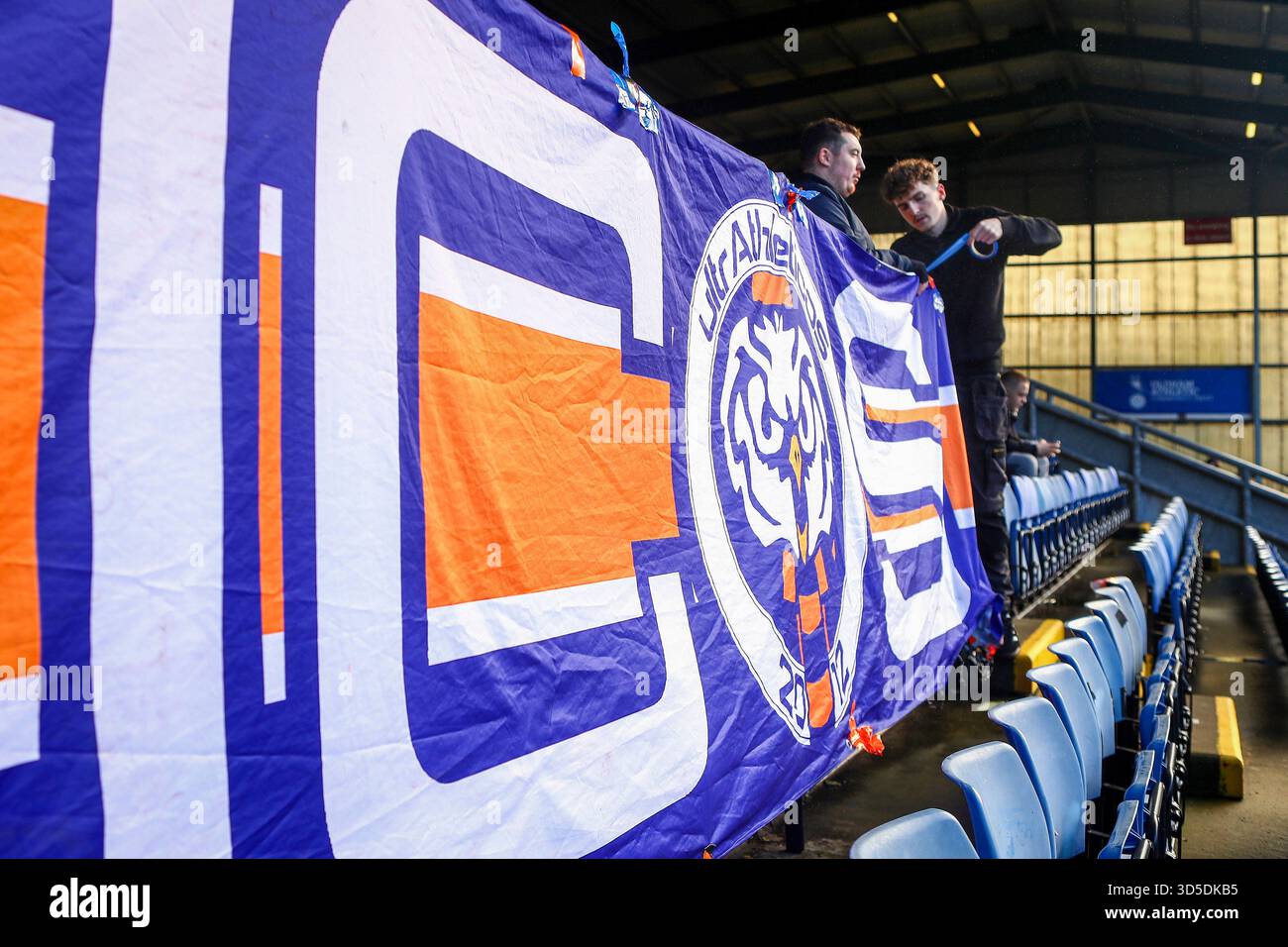 Oldham Athletic football fans, supporters during the Oldham Athletic v ...