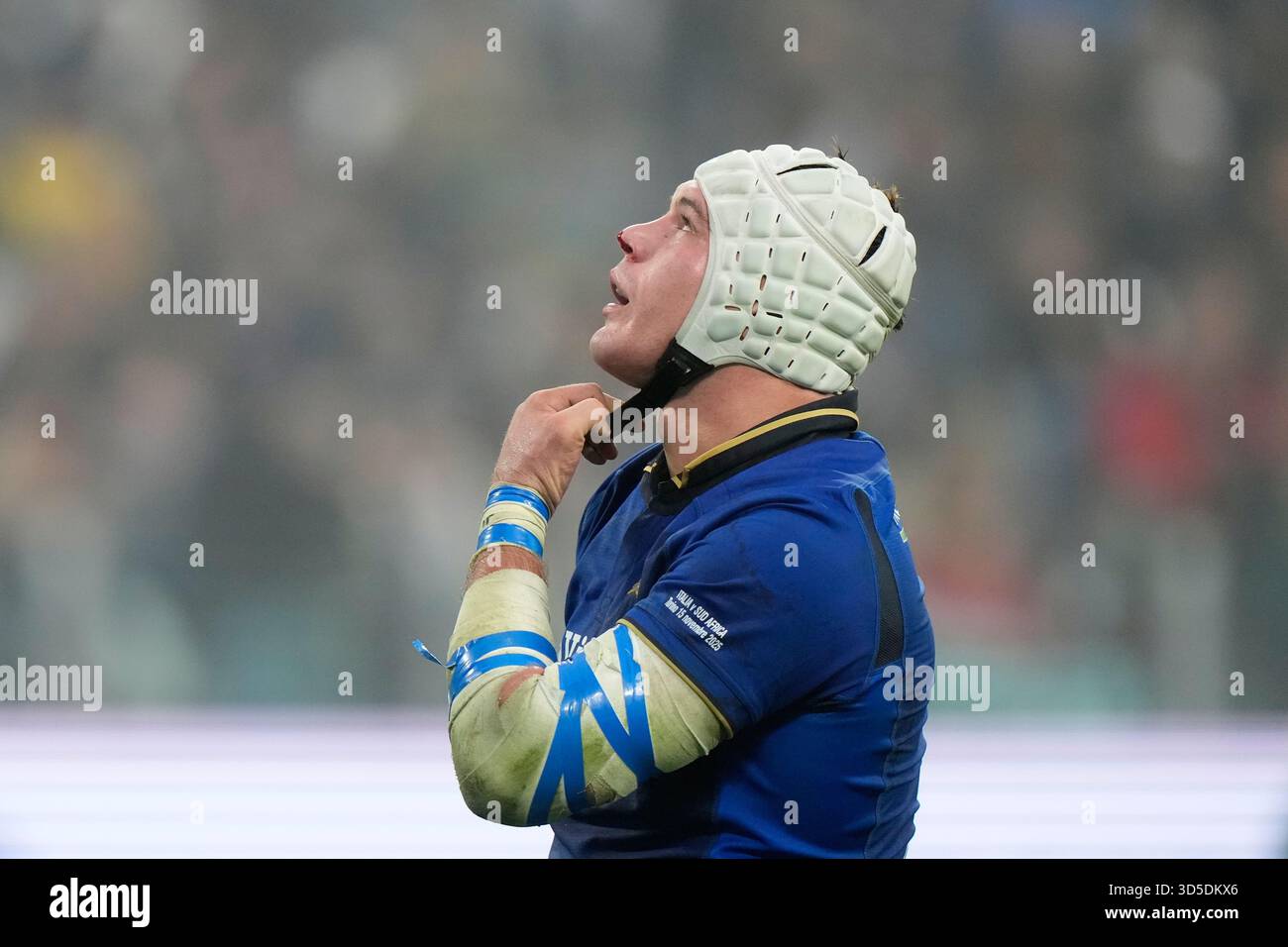 Italy's Juan Ignacio Brex reacts during the rugby union Nations Series ...