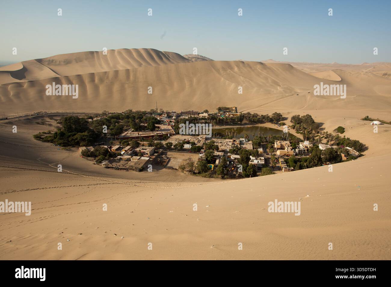 Aereal view of Huacachina Oasis in Peru Stock Photo - Alamy