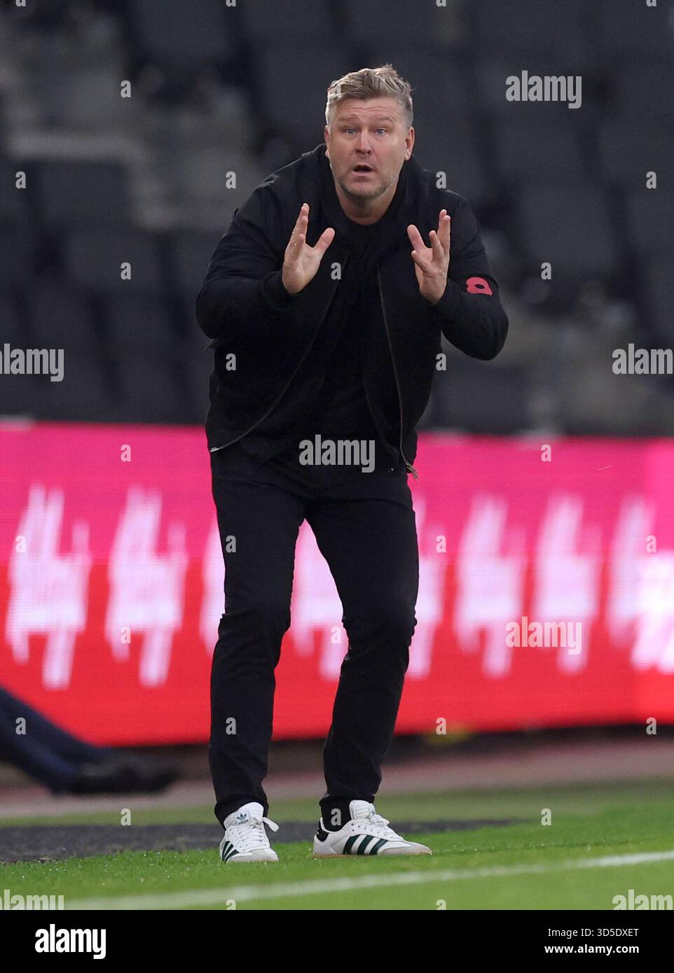 Salford City manager Karl Robinson during the Sky Bet League Two match ...