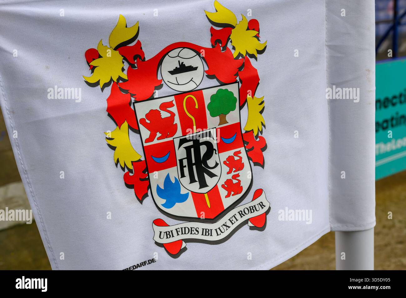 Corner Flag st Prenton Park during the Sky Bet League 2 match between ...