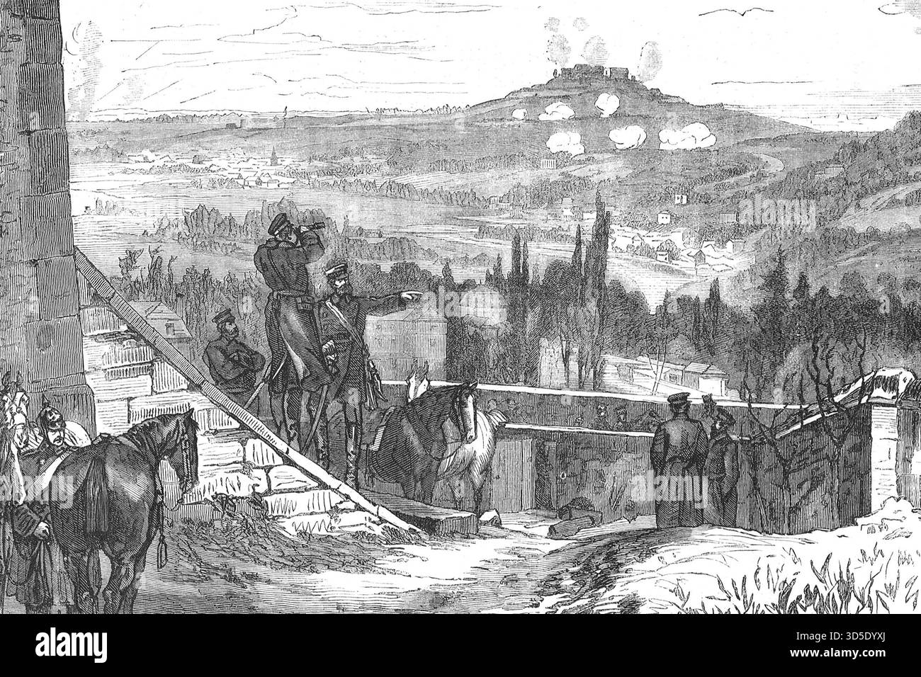 German artillery shelling fortress of mont valerien hi-res stock ...